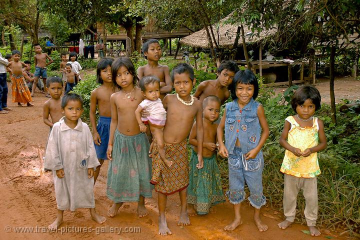 Pictures of Cambodia -Country-People-0010 - merry childeren in a village